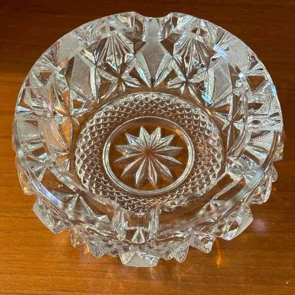 Other | Heavy Cut Glass Ashtray Flawless | Poshmark